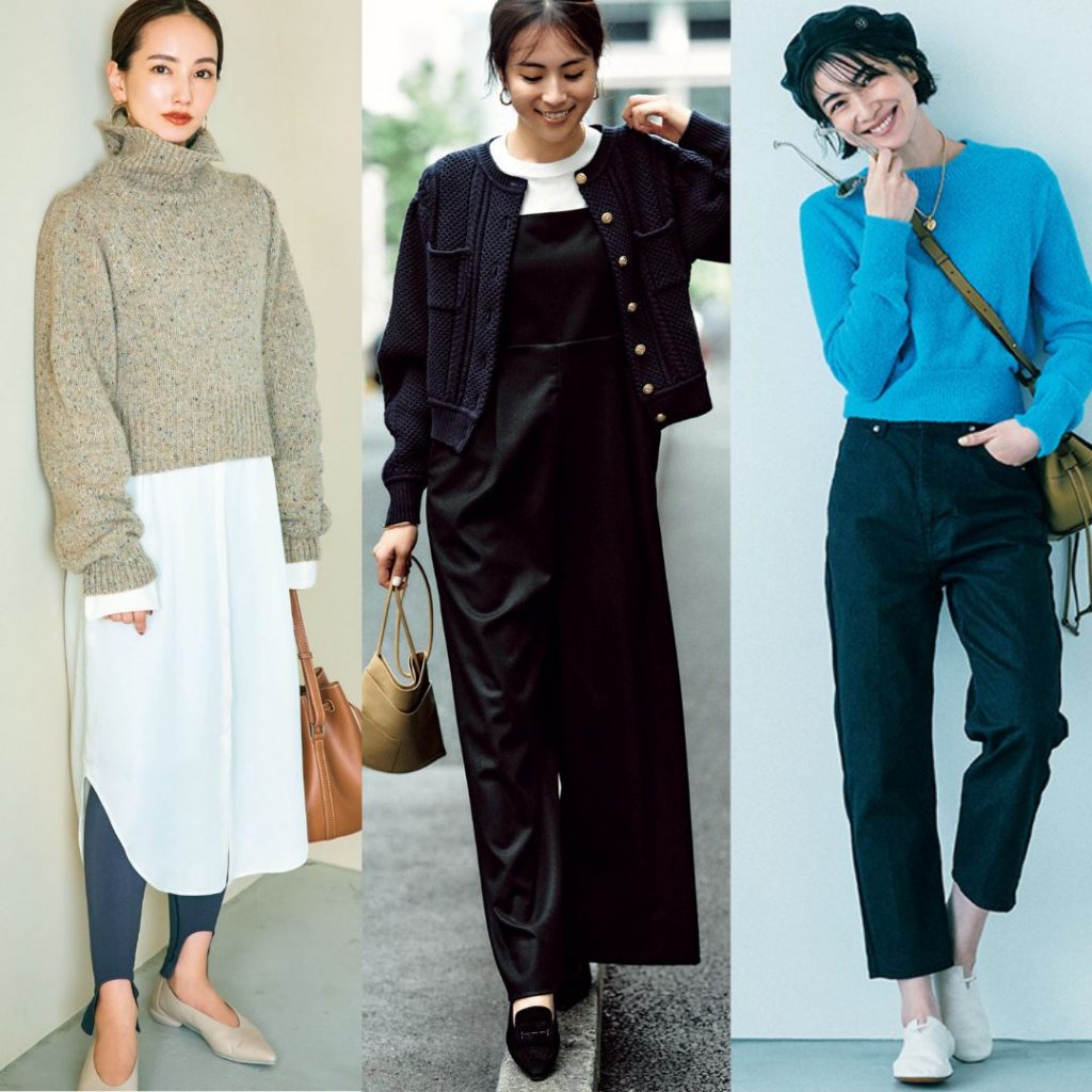 【ニットコーデ7選】ショート丈が今どき！ほっこりしないコツは？ | VERY