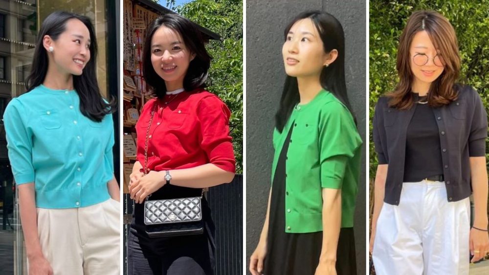 黒以外の色も人気！【CABaN】ハーフスリーブカーディガンSNAP | VERY