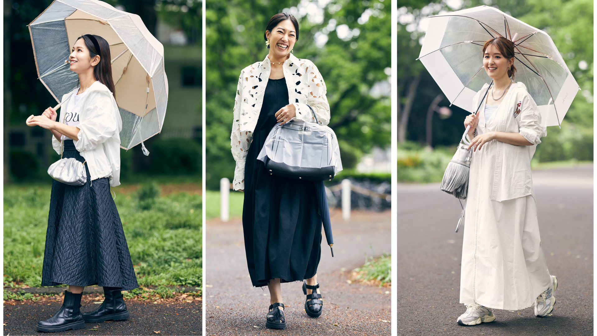 【ユニクロ、GU、H＆M…】雨の日も「白」の秘密はプチプラ！＜SNAP＞ | VERY